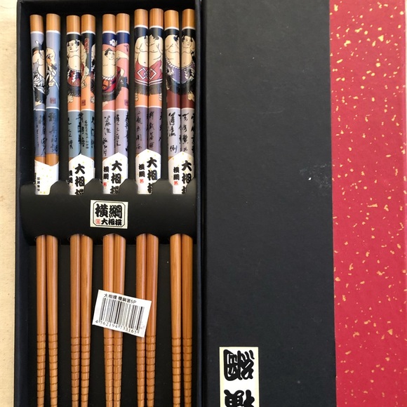 Sumo | Dining | New In Box Sumo Wrestlers Bamboo Chopsticks 5 Sets ...